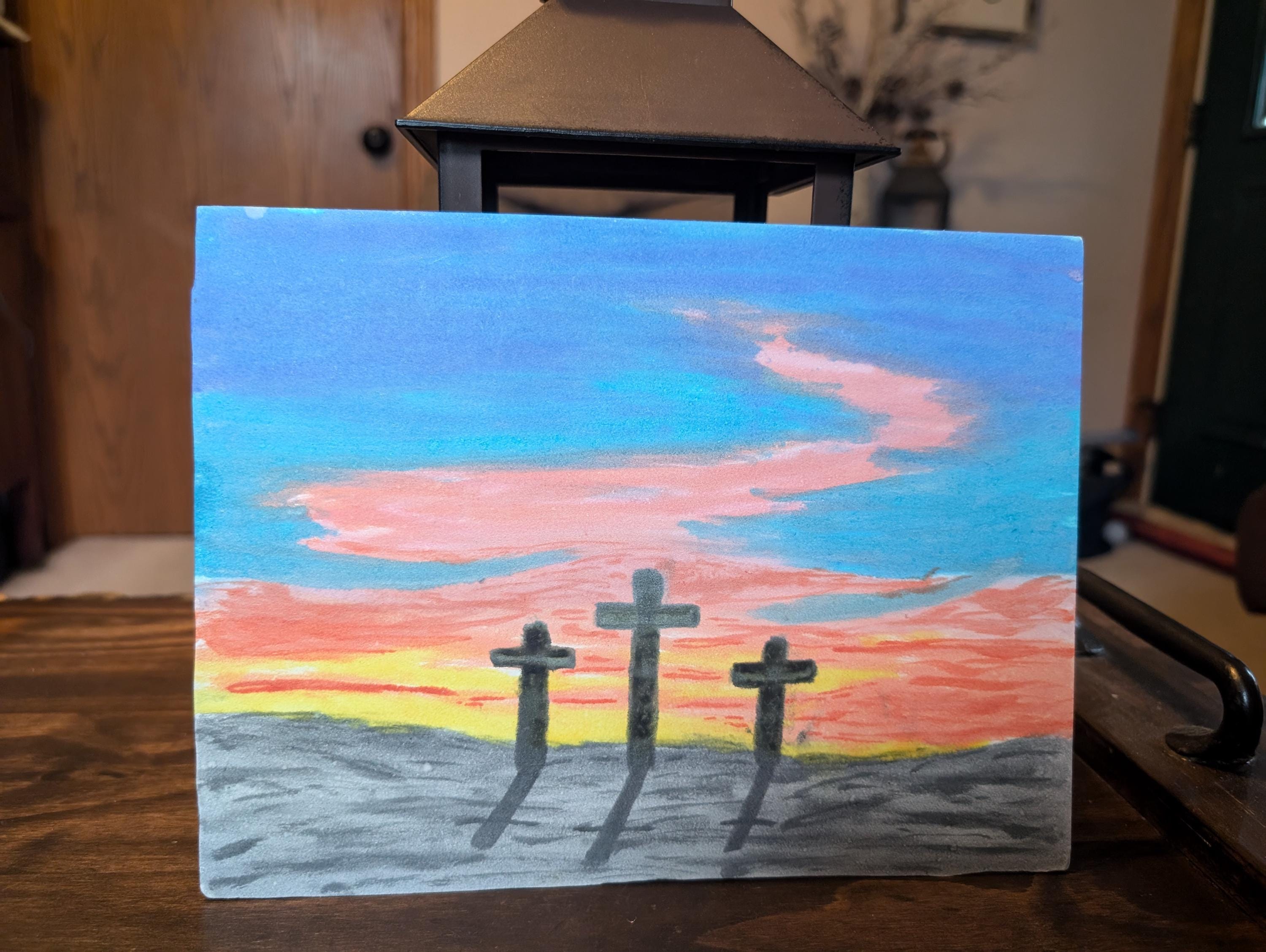 A New Beginning - Cross - Prison Art - Painting - Sunset - Mural ...