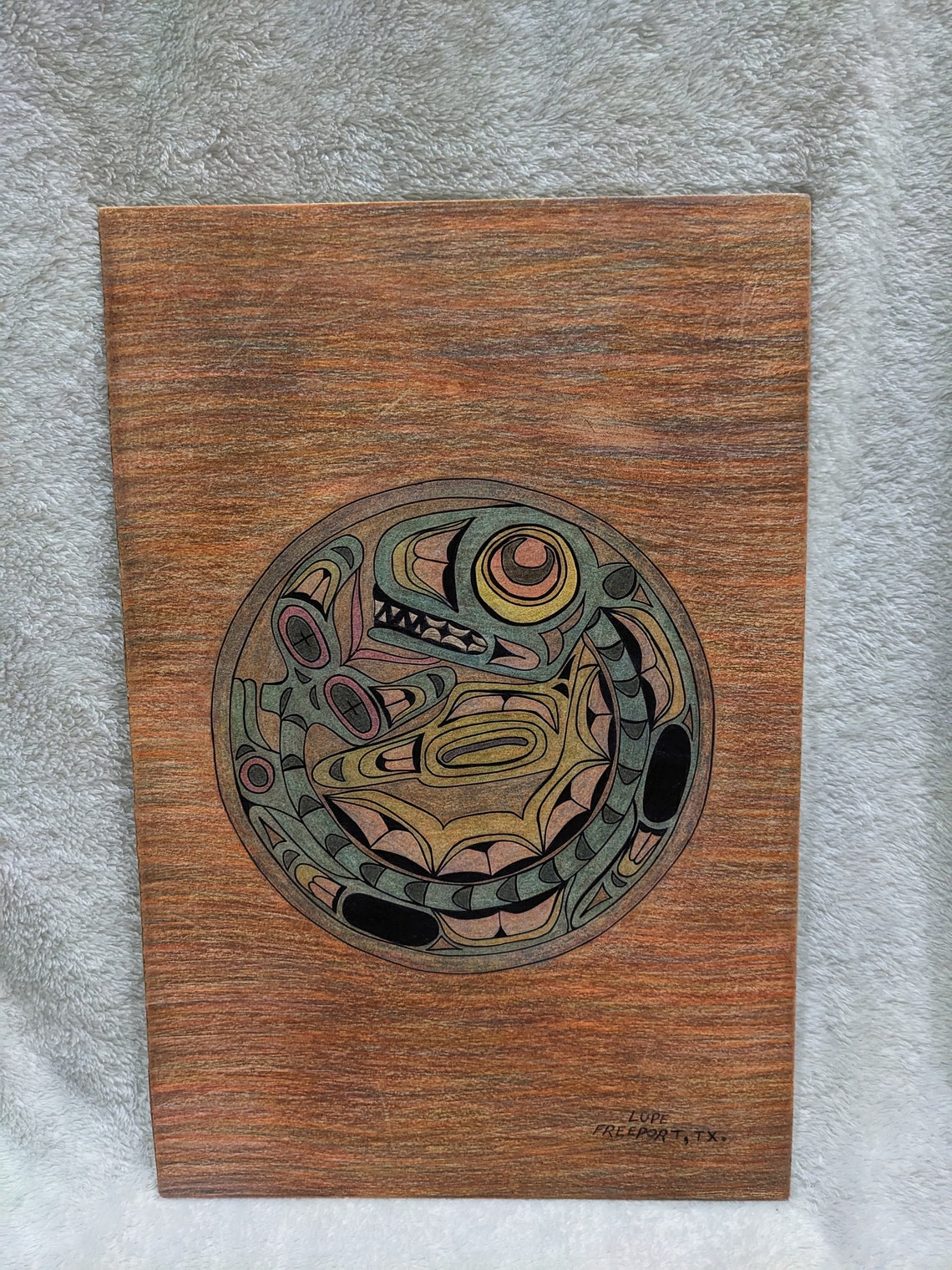 Prison Art - Aztec Dragon - Circle - Native - Colored Pencil - Drawing ...