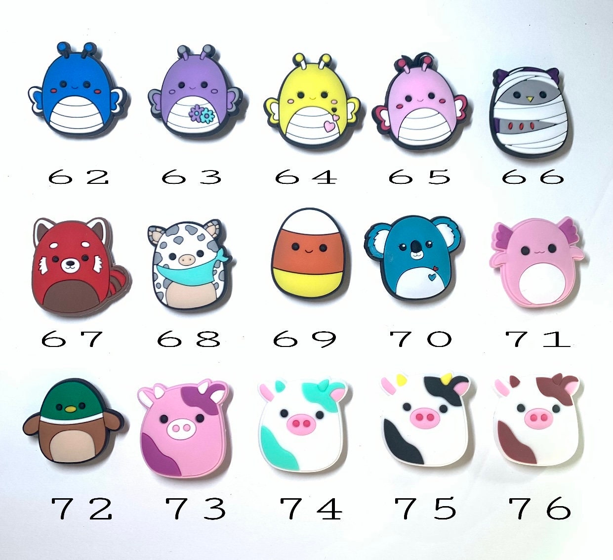 Squishmallow Stuffed Animal Inspired Croc Charms Cute Adorable Shoe ...