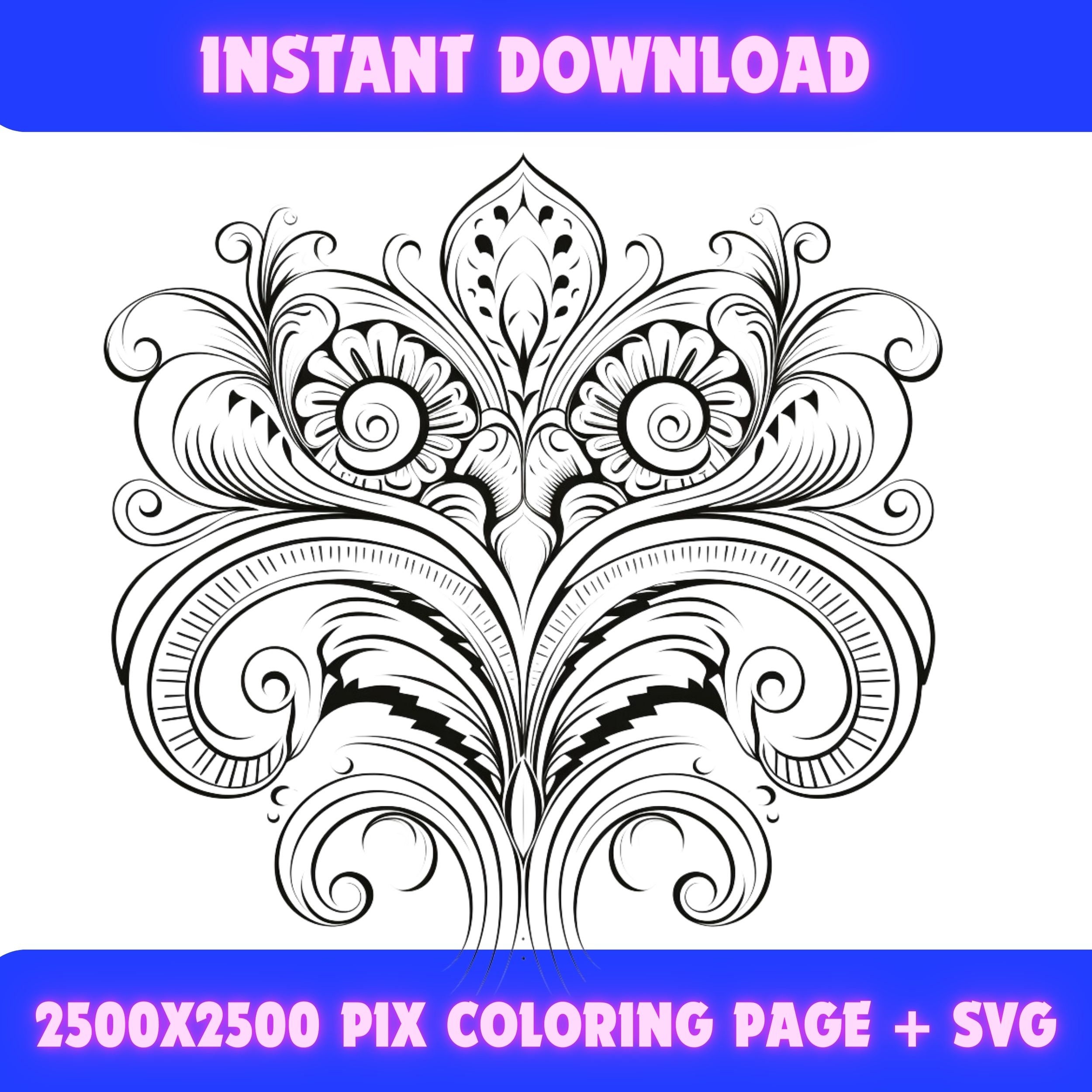 Acanthus SVG Doodle, Filigree SVG, Decorative Ornament Svg, Baroque Svg ...