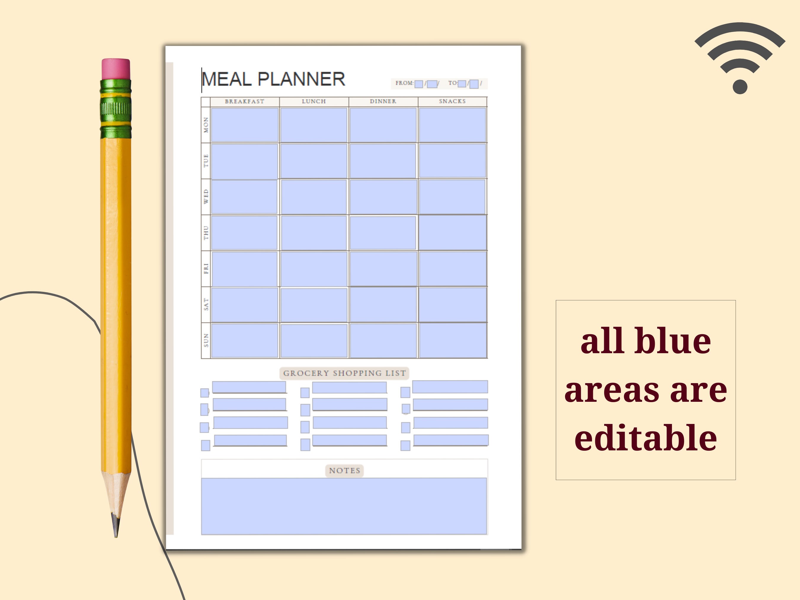 Interactive Daily Planner Minimalist Simple Organized Daily Task ...