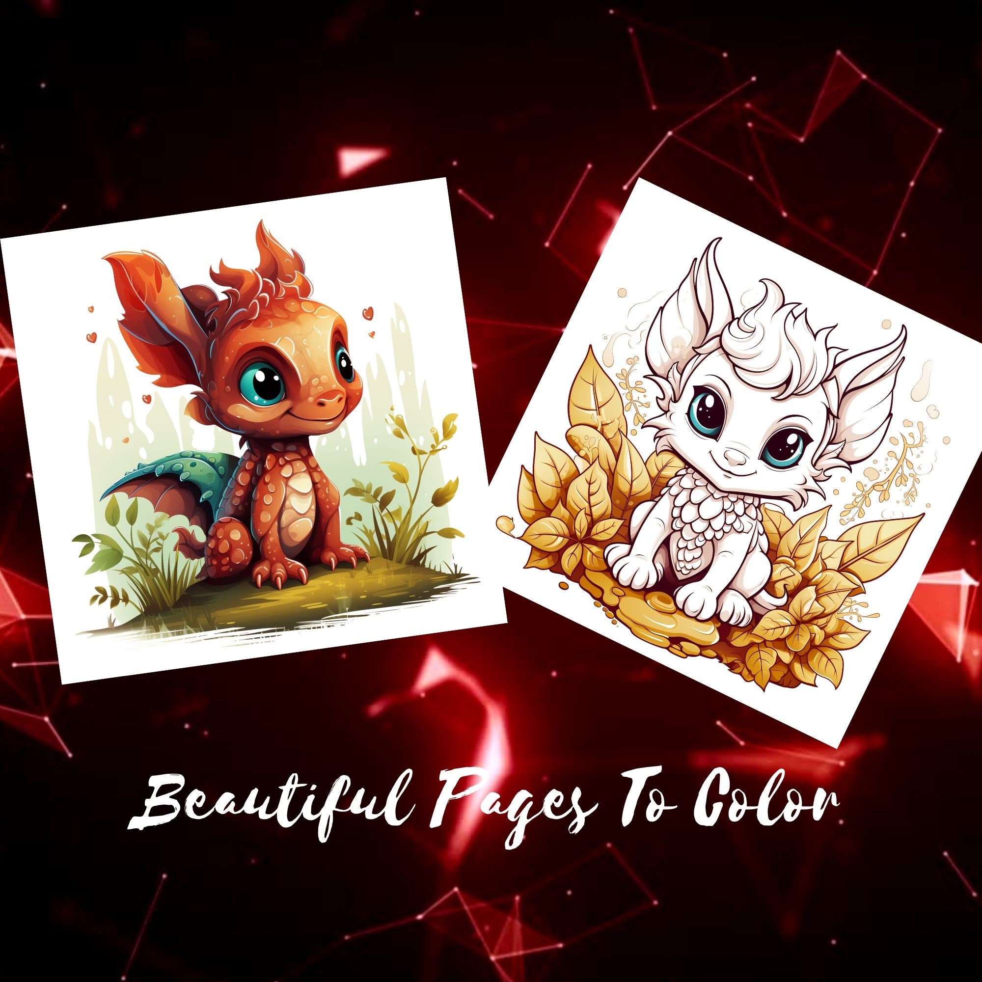 PDF Coloring Pages, 30 Baby Dragons Coloring Pages for Adults ...