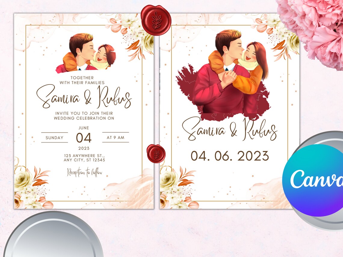 Animated Photo Wedding Invitation Template : Classic Modern Invite ...