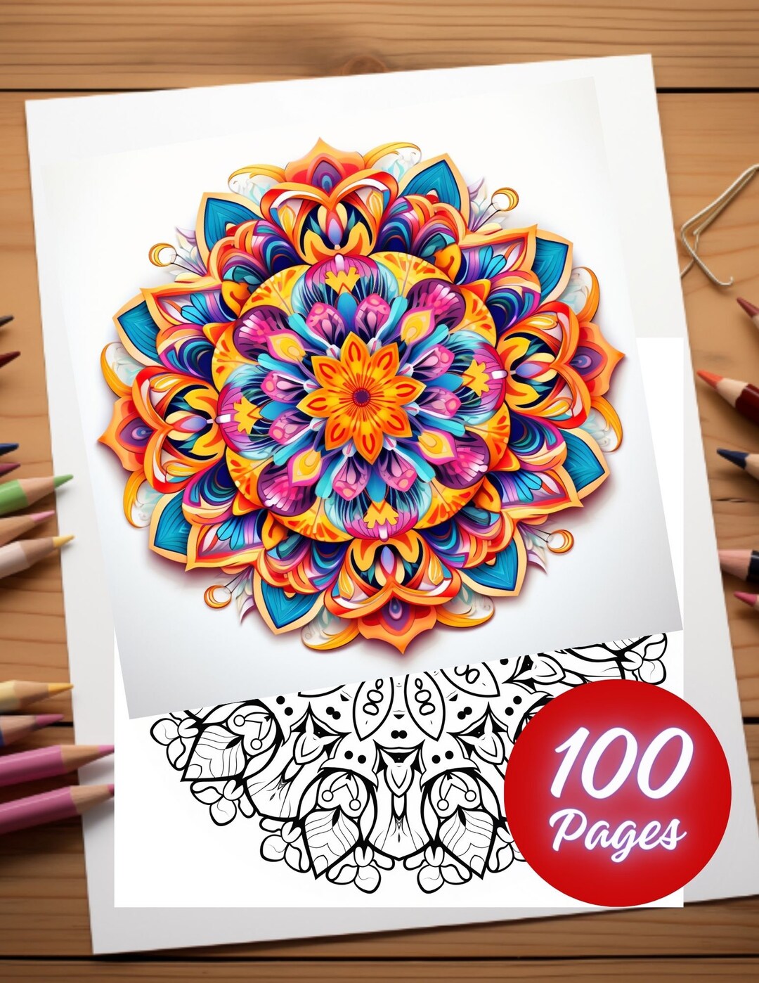 PDF Coloring Pages Mandala Procreate Stamps Procreate - Etsy