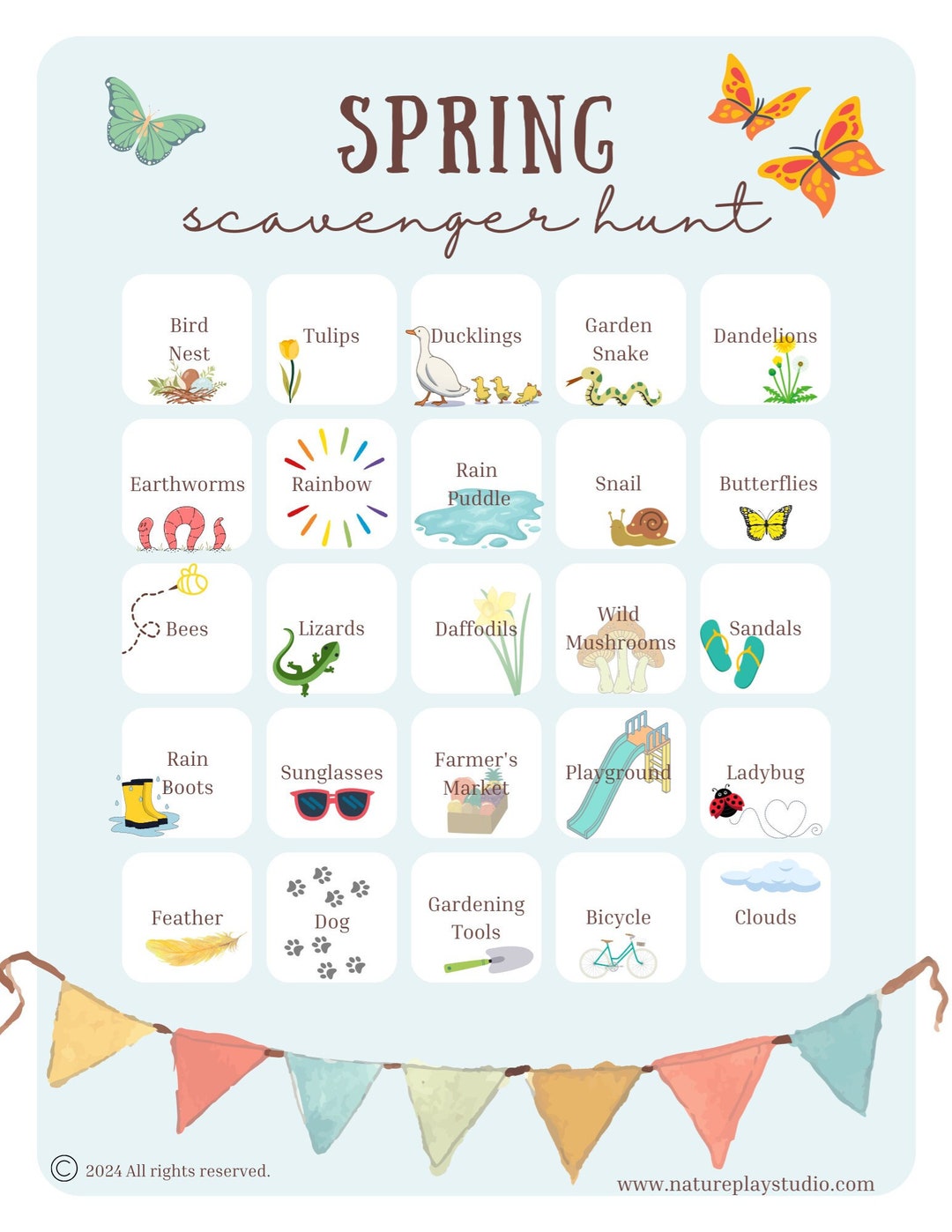 Scavenger Hunt, Spring Season, Family Fun, Outdoor Activity, Outdoor ...