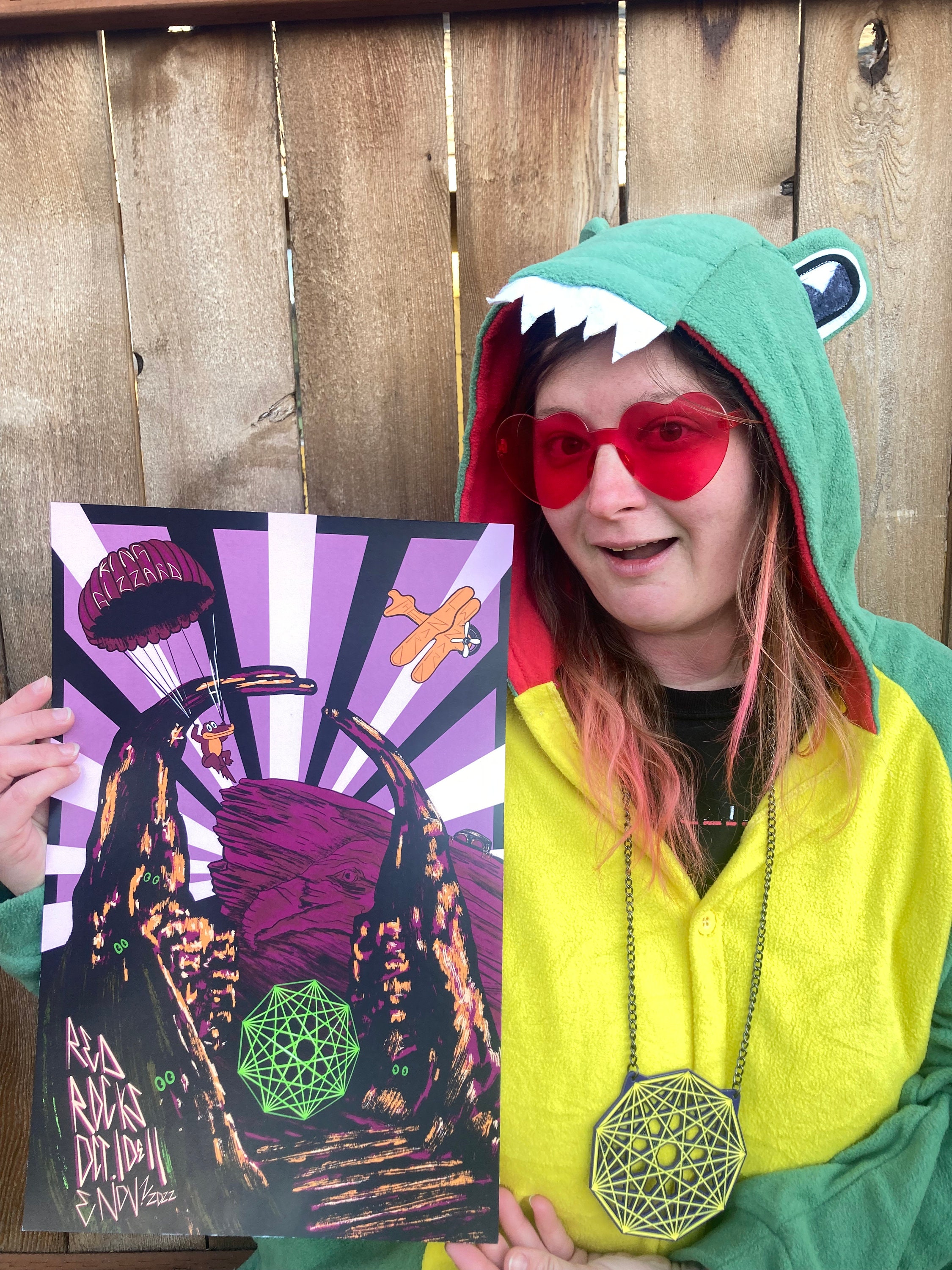 King Gizzard and the Lizard Wizard MAGENTA/ Red Rocks Poster - Etsy