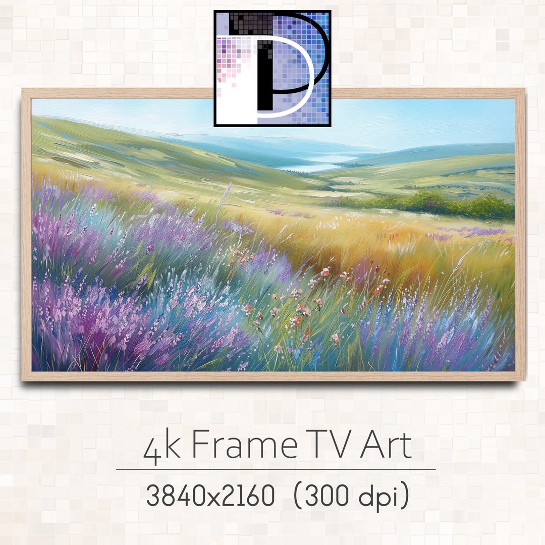 Wild Lavender Field Painting | 4K Samsung Frame TV Art (digital ...