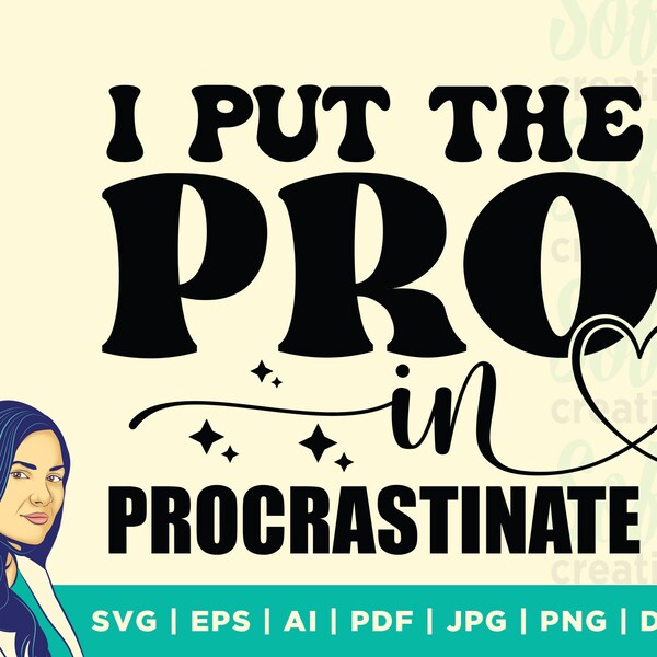 Procrastinate Svg - Etsy