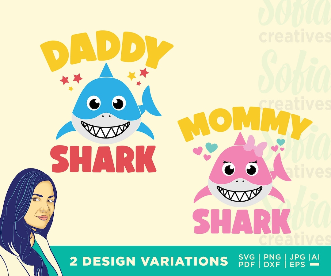 Mommy Shark Svg Daddy Shark Svg Shark Family Svg Mom Shark - Etsy