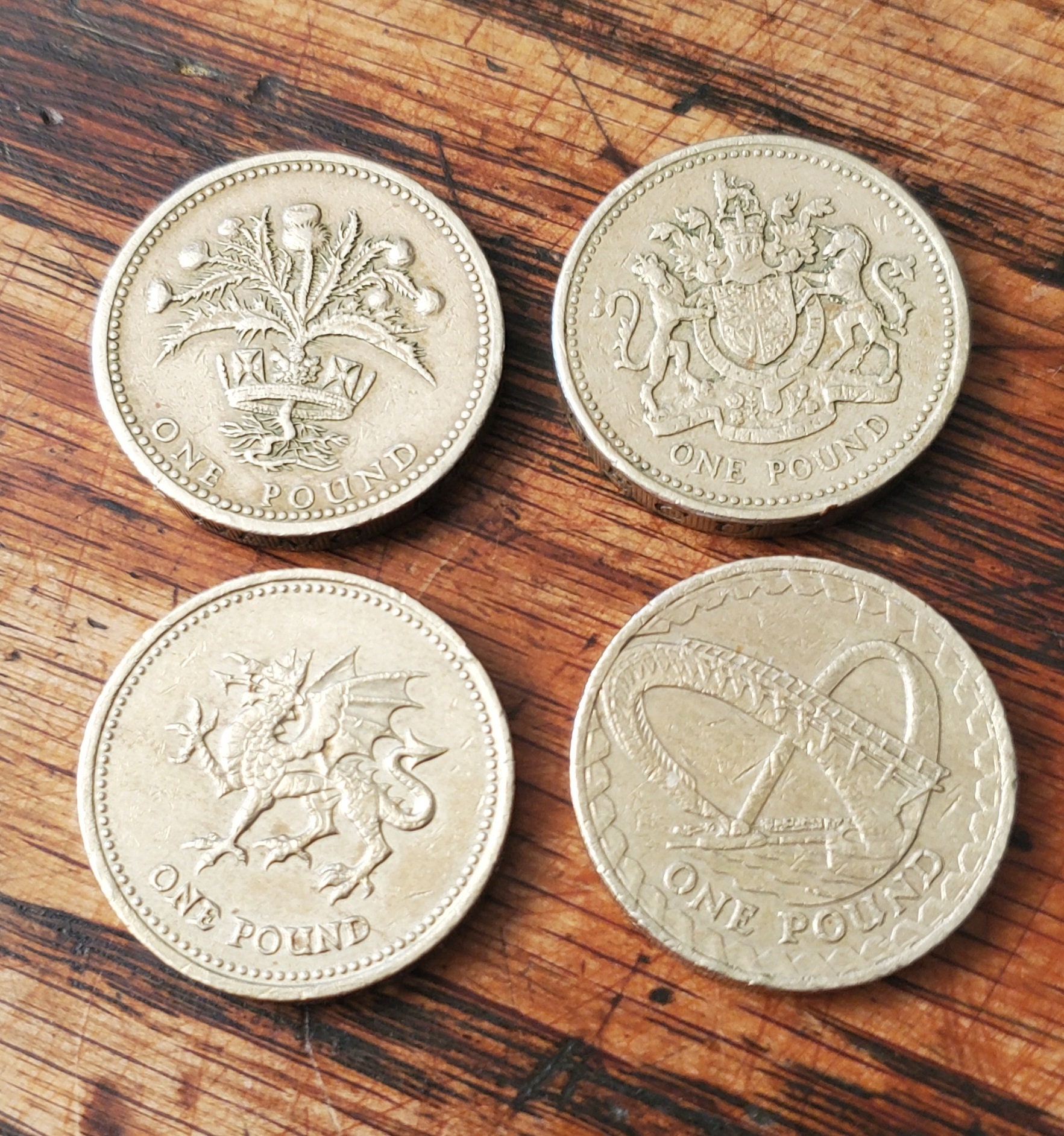 Queen Elizabeth II One Pound Collection Rare Side Lettering - Etsy