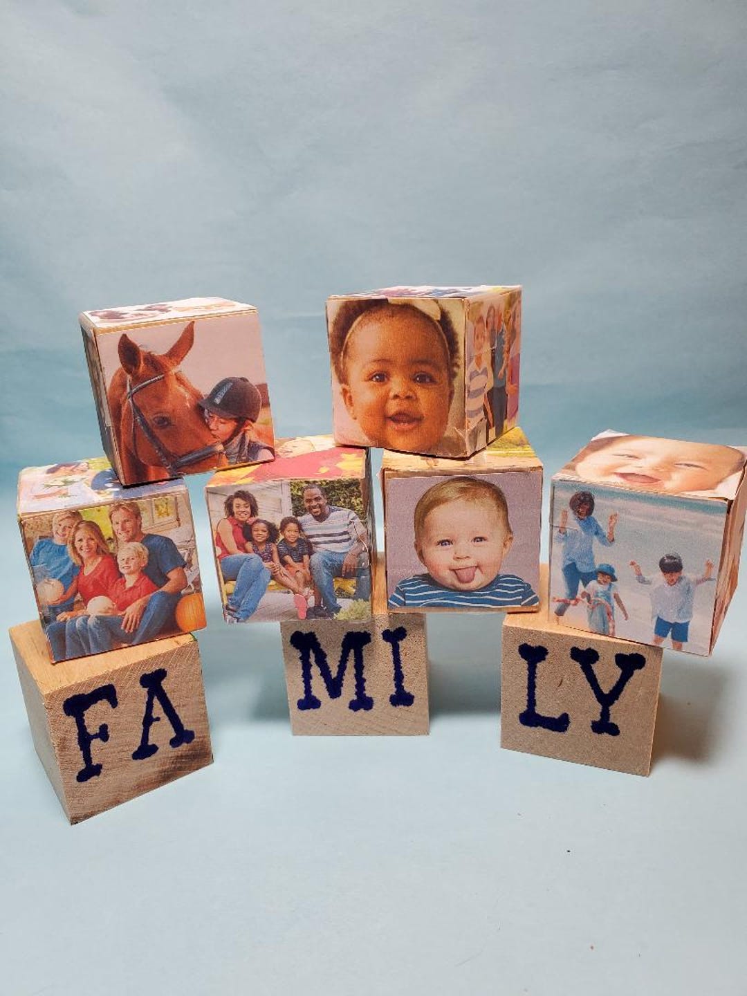 WOOD BLOCK CRAFT Kit-make Photo Blocks-ornaments-gifts-for Adults ...