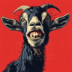 Happy Smiling Billy Goat, BMFS, Goat PNG + Transparent PNG 300 Dpi High ...