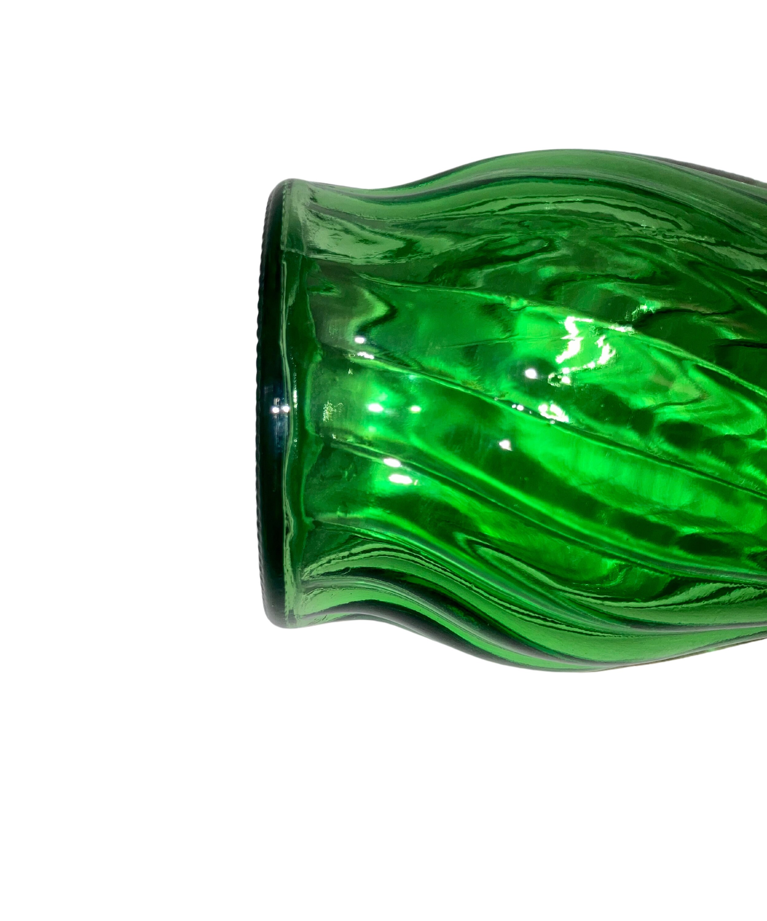 Vintage CFG Emerald Green Textured Glass Decorative Minimalist Vase. - Etsy