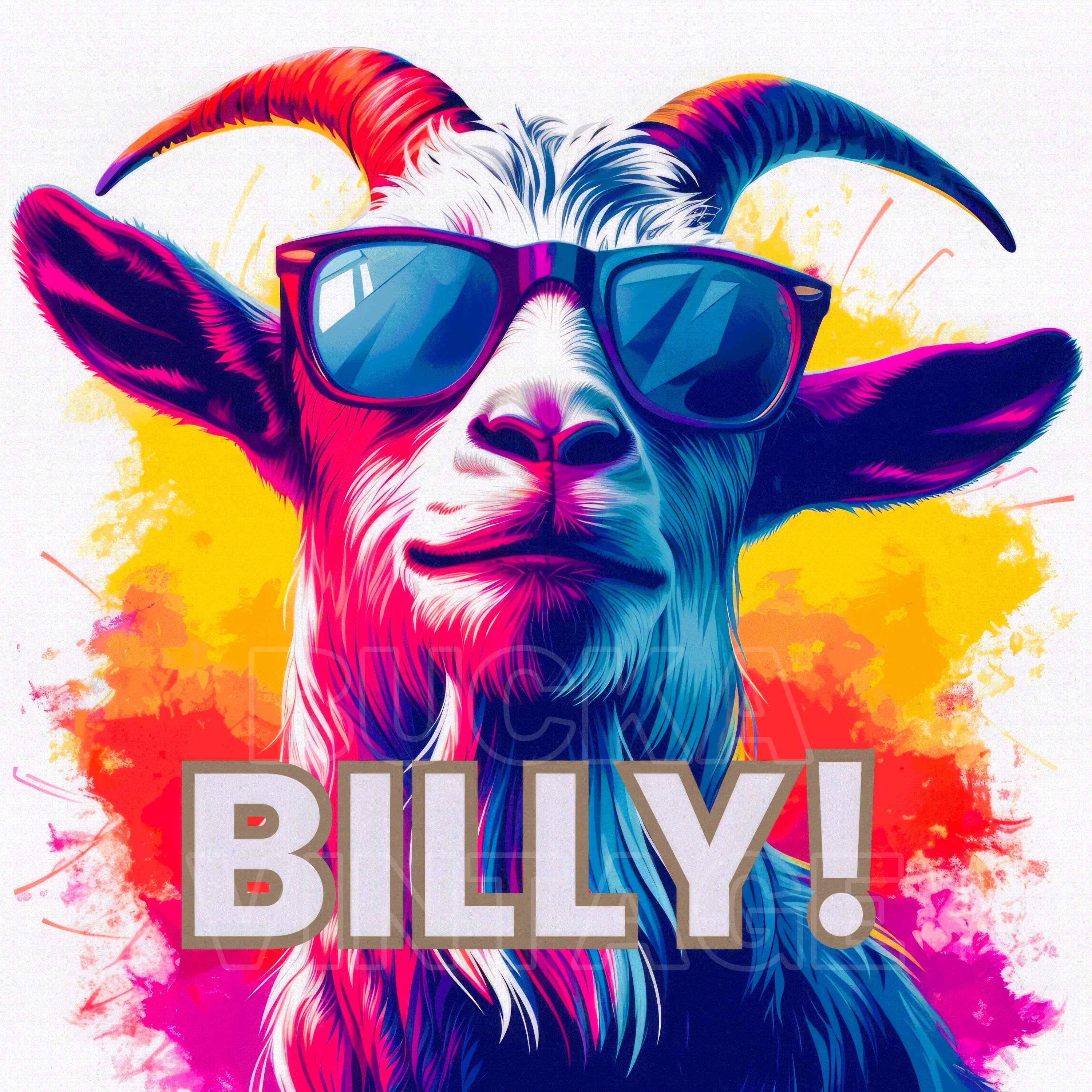 Colorful Psychedelic Billy Goat, Goat PNG + Transparent PNG 300 Dpi ...