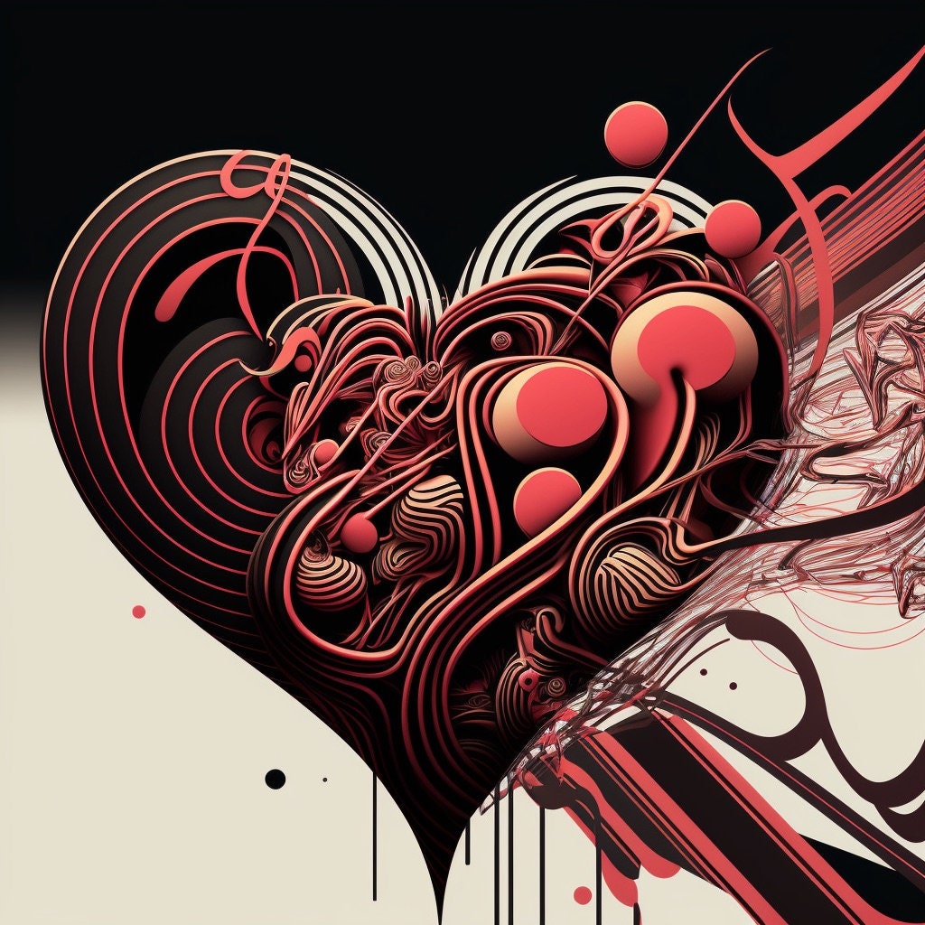 8x8 Square Framed Art, Heart Home Decor, Soul Mates, Heart Love, Wall ...