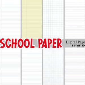 School Paper | Journal Writing Sheets - Etsy