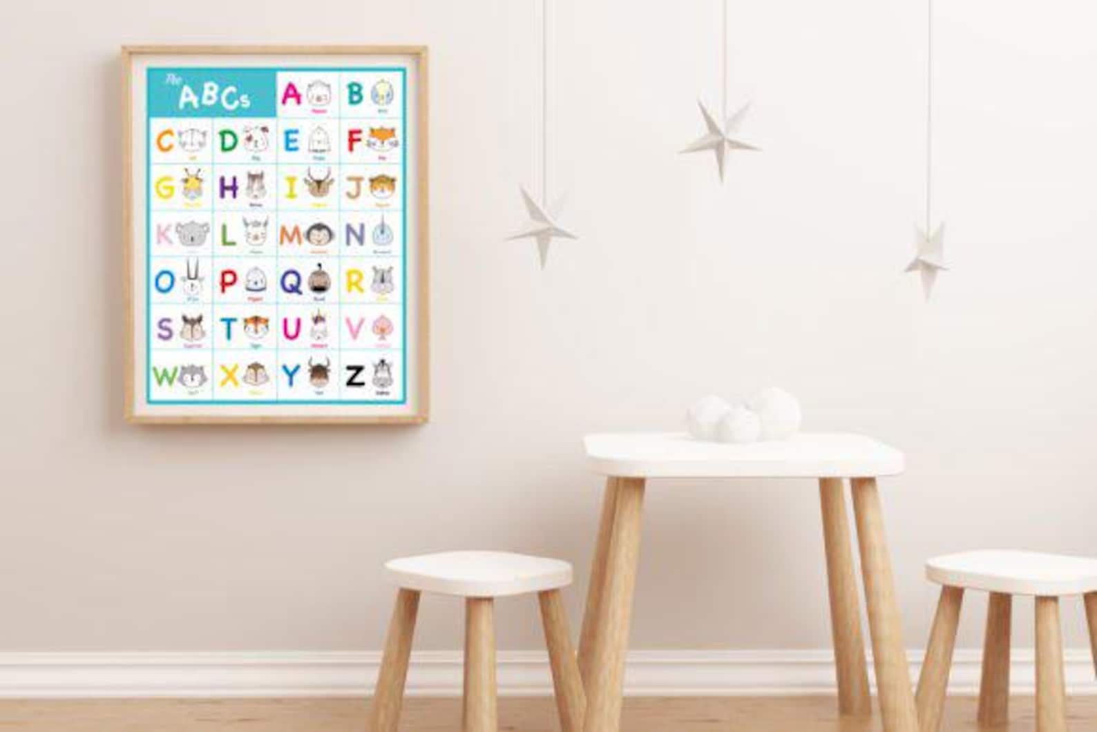ABC Chart, Printable Educational Animals - Etsy