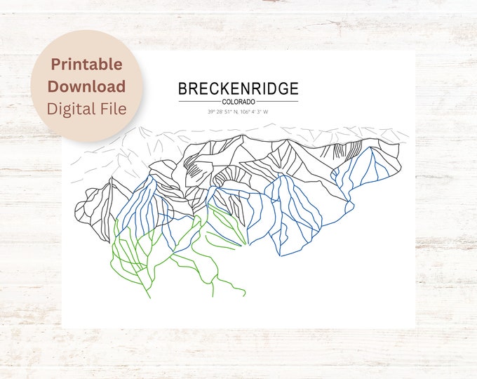 Washington Ski Resorts Map 11x14 Print - Etsy