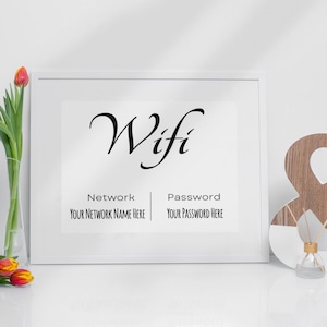 Wifi Password Sign, Editable Wifi Template, Printable Wifi Sign, 11x8.5 ...