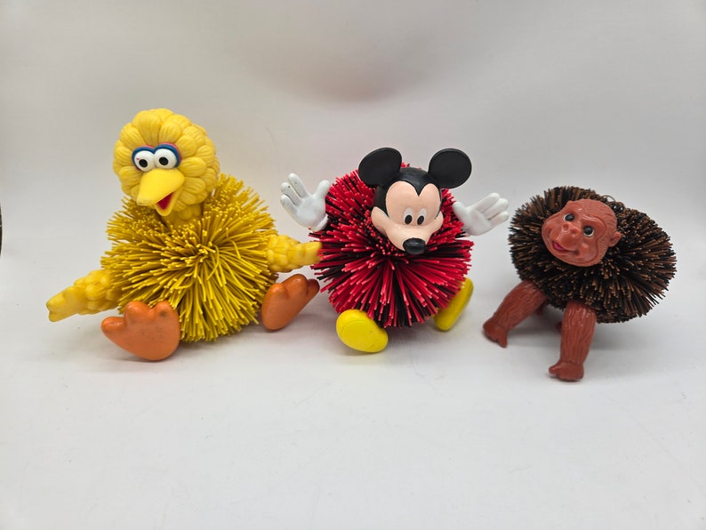 Vintage Koosh Balls Mickey, Big Bird, Brown Monkey - Etsy