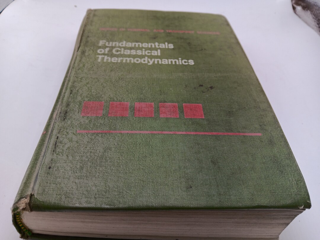 Fundamentals of Classical Thermodynamics 2nd Edition Wylen Sonntag - Etsy