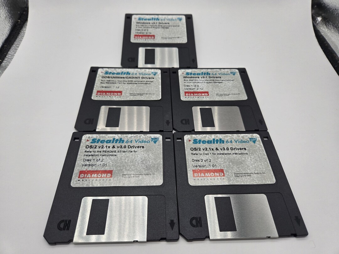 Diamond Multimedia Stealth 64 Dram Video Drivers Floppy Disks - Etsy