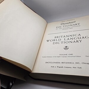 Britannica World Language Dictionary Two Volume Set International ...