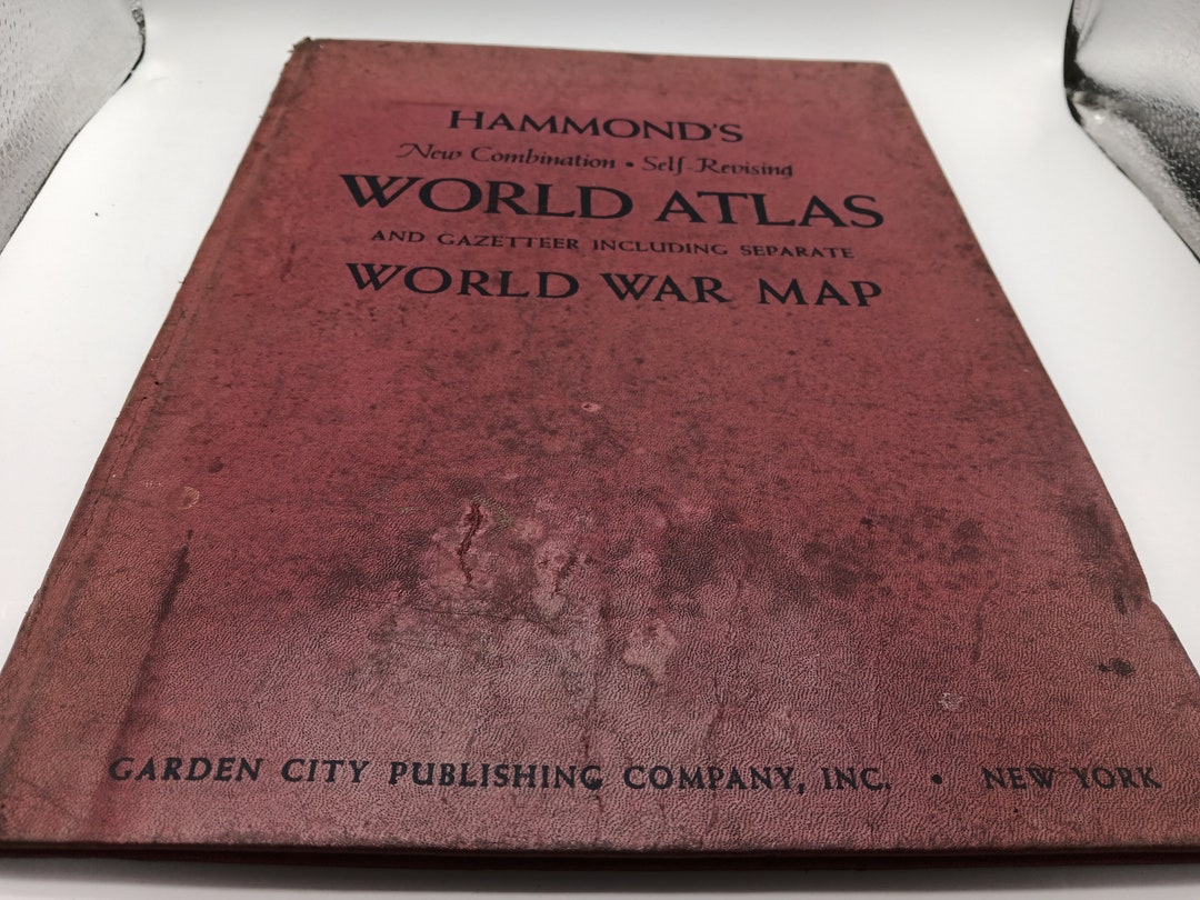 Hammond's New Combination Self-revising World Atlas World War Map 1942 ...
