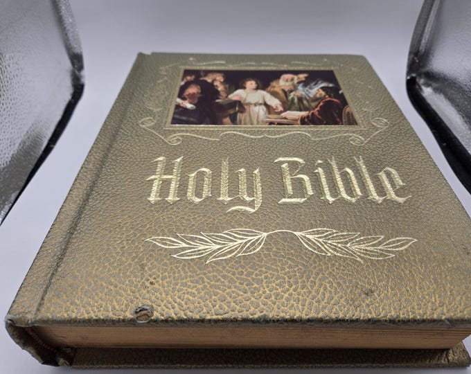 Holy Bible KJV Red Letter Pictorial Pronouncing Dictionary Heirloom ...