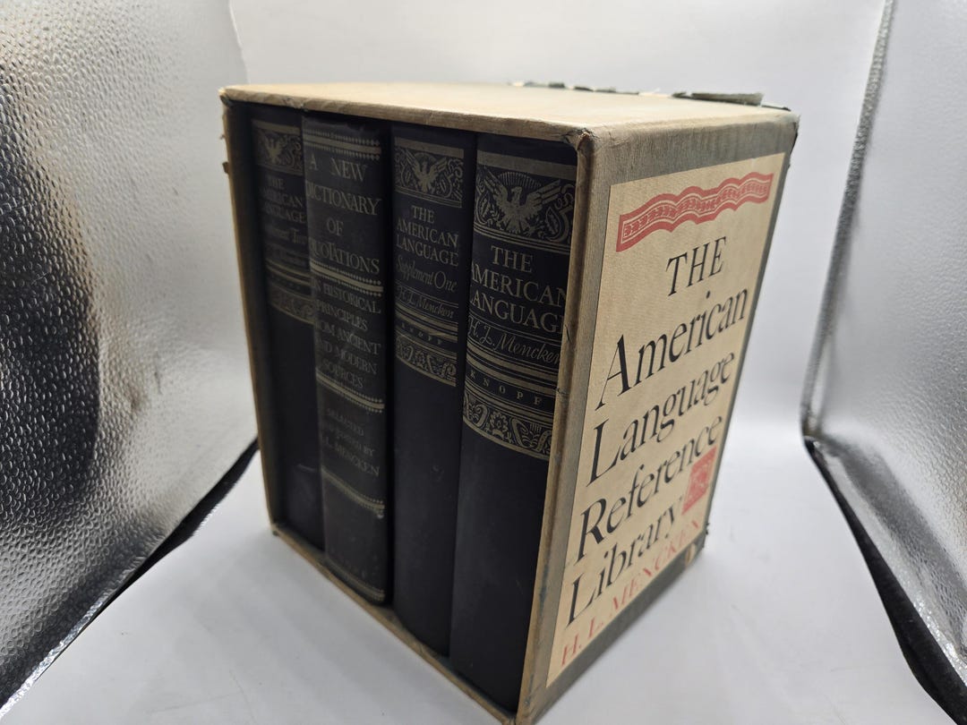 The American Language Reference Library H.L. Mencken With Slipcase - Etsy
