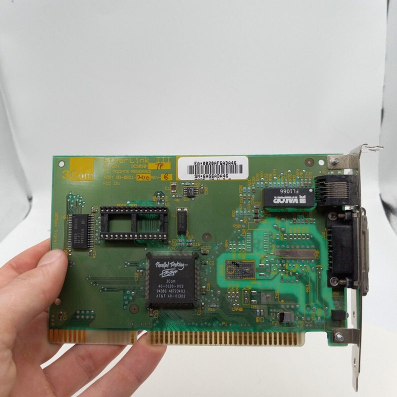 Rare Vintage 1994 3COM Etherlink III 3C509-C ISA Ethernet Thick Thin ...