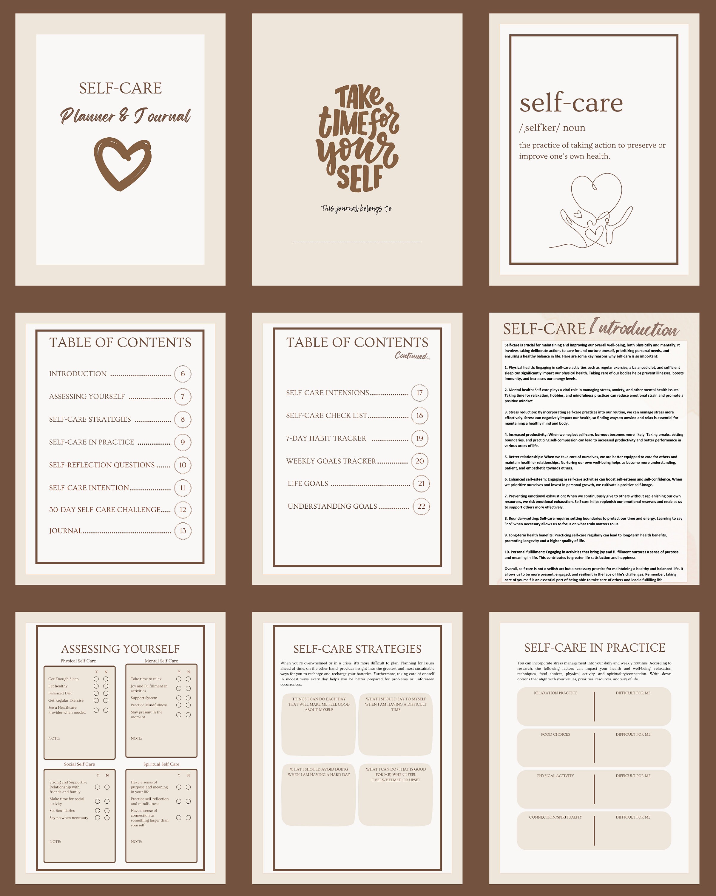 Caregiver Self-care Guide | Self Care Planner, Flourish Planner, Self ...