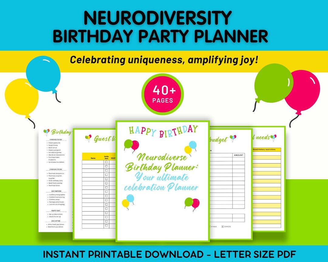 Birthday Party Planner for Neurodivergent Children| Party Planner ...