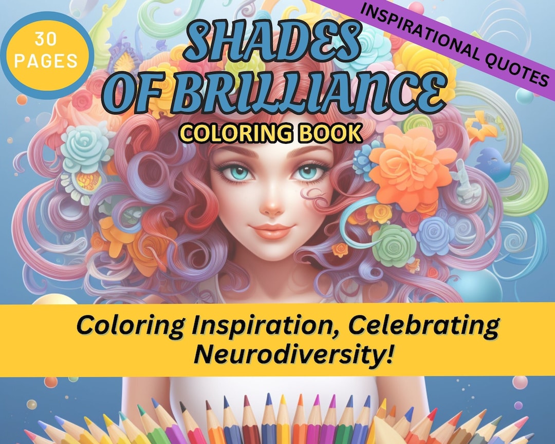 Shades of Brilliance Neurodivergent Adult Coloring Book - Etsy