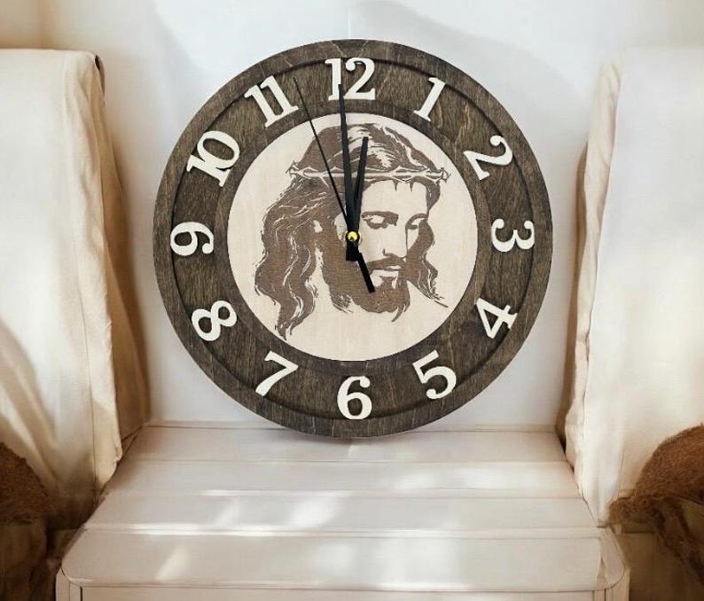 Jesus Clock Laser Cut File: Religious SVG Digital Download - Etsy