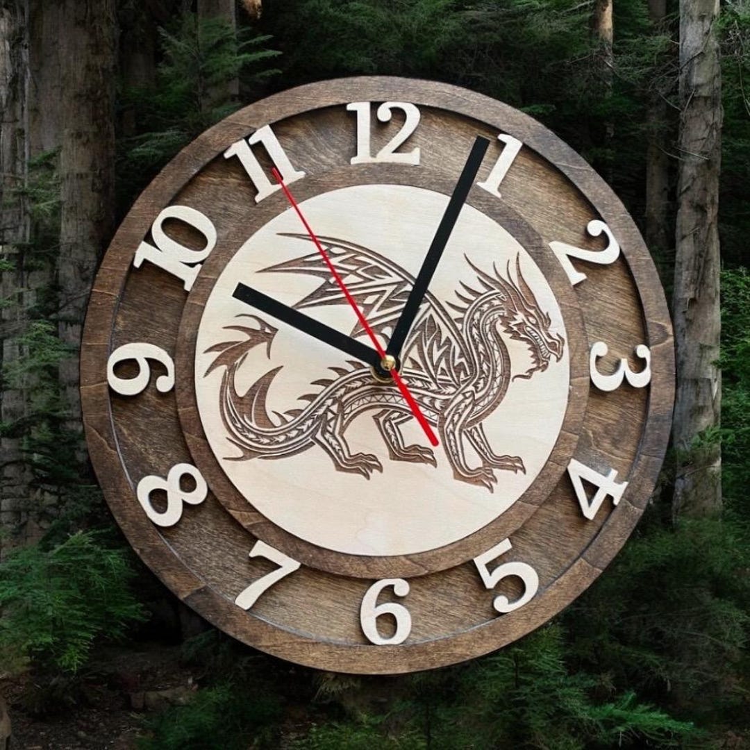 Digital Clock File, SVG ONLY, Laser Cut Clock File, Gift Laser File ...