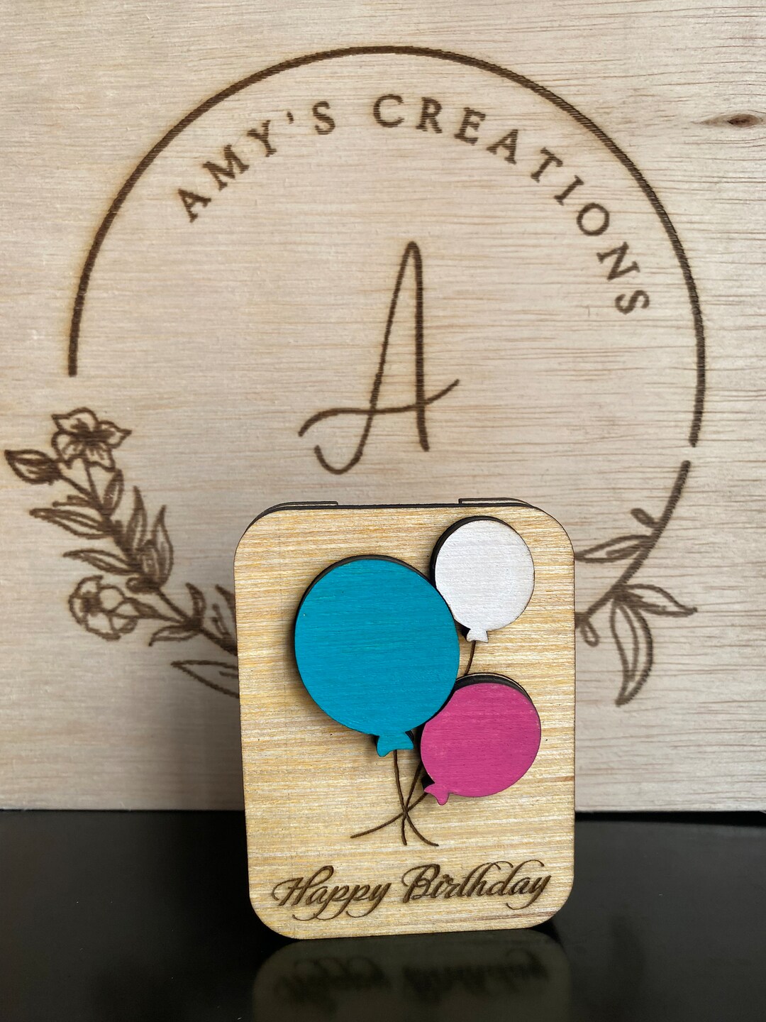 Adorable, Cute, Wooden Birthday Gift Card Holder, Unique Gift, Handmade ...