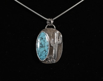 Turquoise Cactus Necklace - Etsy
