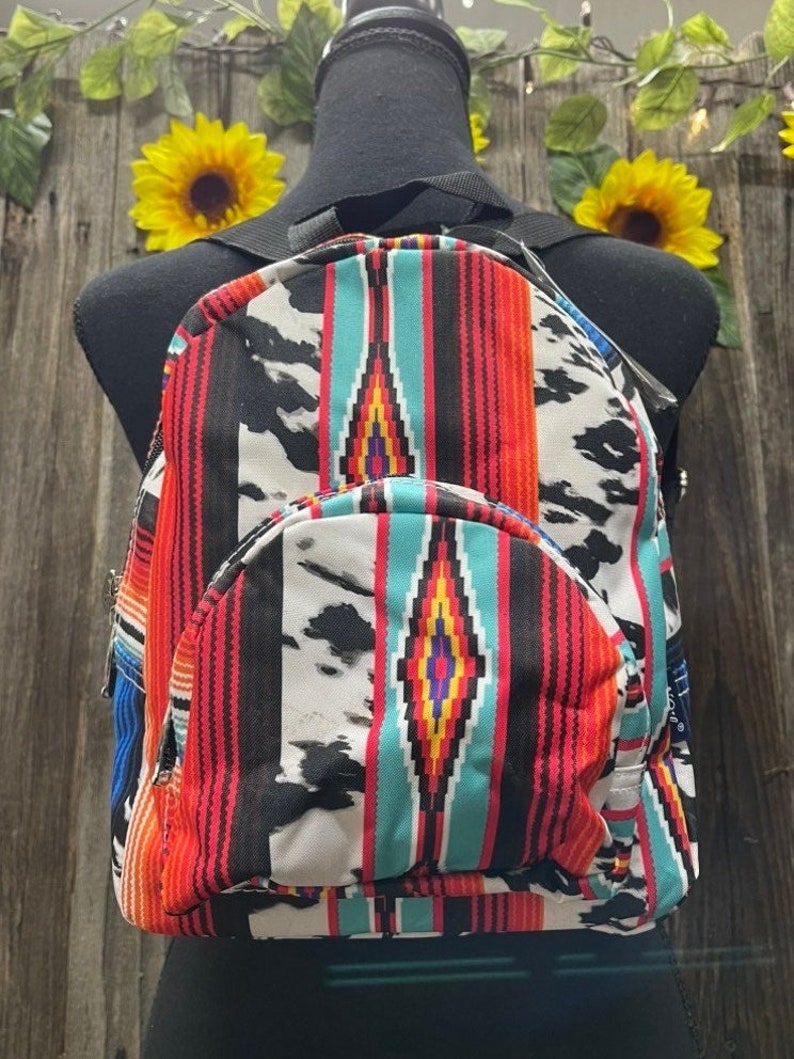 Serape Cow Print Mini Backpack Personalized Backpack - Etsy