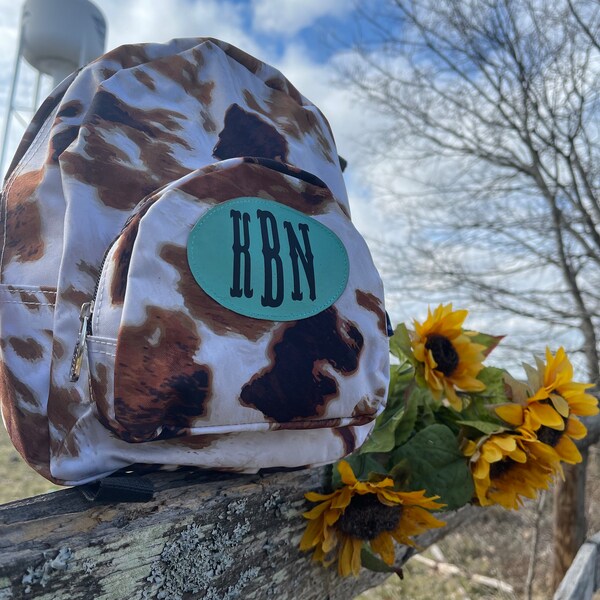 Cow Print Backpack Purse - Etsy