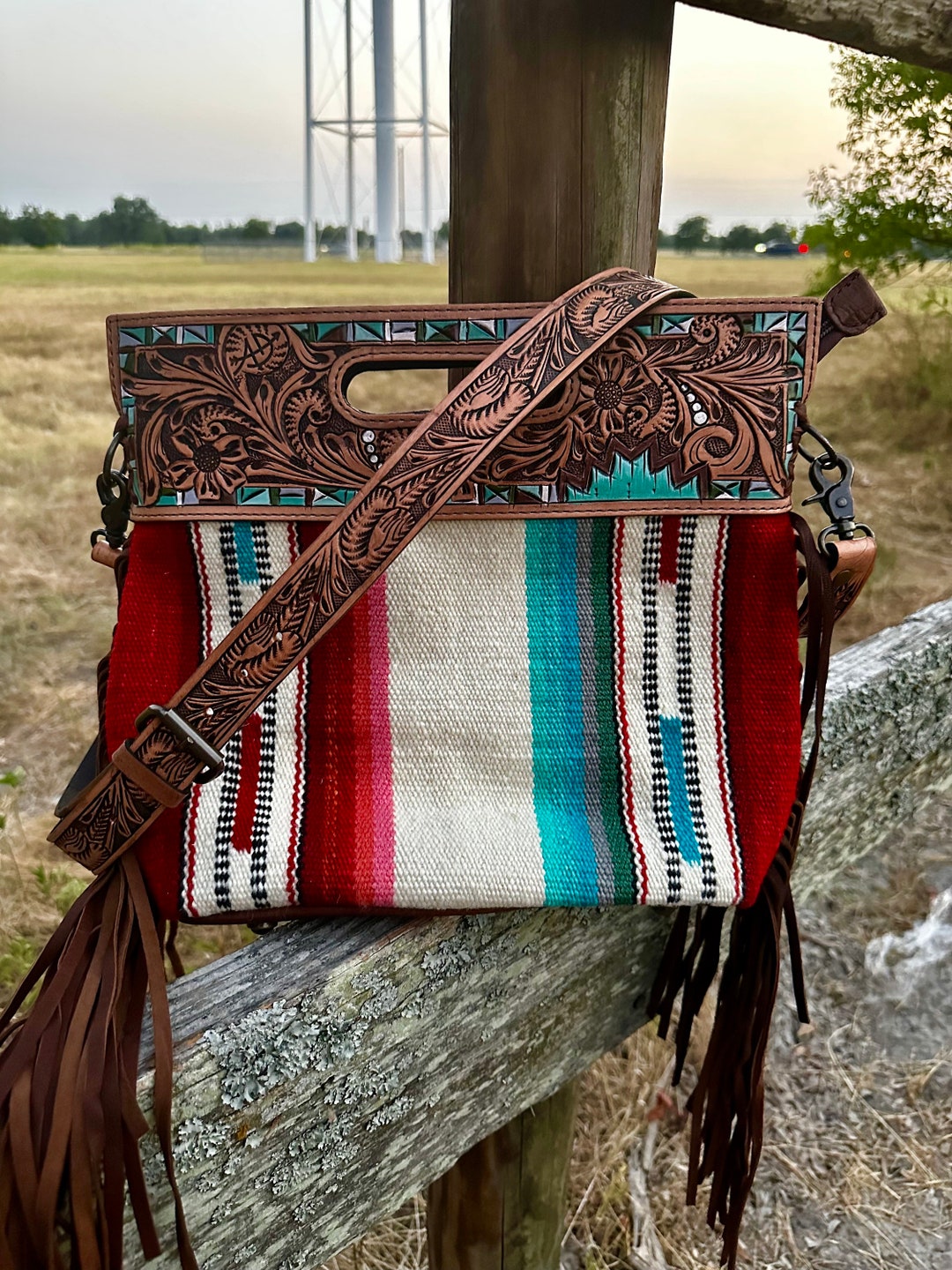Western Purse,hand Tooled Leather Purse, Cowhide Purse Crossbody Bag ...