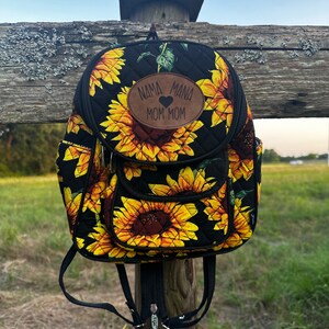 Sunflower Mini Backpack, Personalized Backpack, Personalized Gift ...