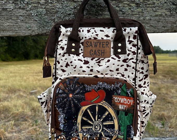 Cowboy Backpack, Western Backpack, Cowboy Diaper Bag, Western Cowboy ...