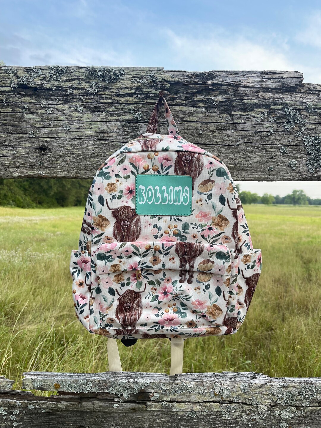 Cow Backpack, Personalized Bag, Highland Cow Backpack, Cow Backpack ...