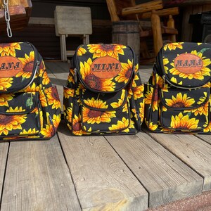 Sunflower Mini Backpack, Personalized Backpack, Personalized Gift ...