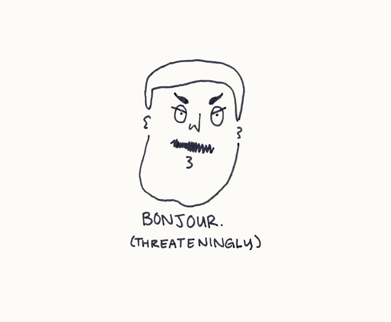 Bonjour Sticker - Etsy