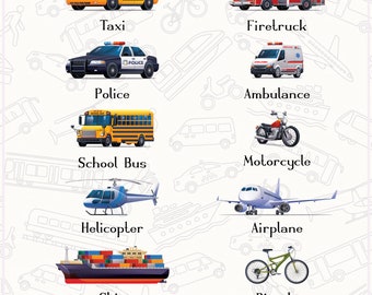 Educational Posters Charts for Toddlers Kids Preschoolers Kindergarten ...