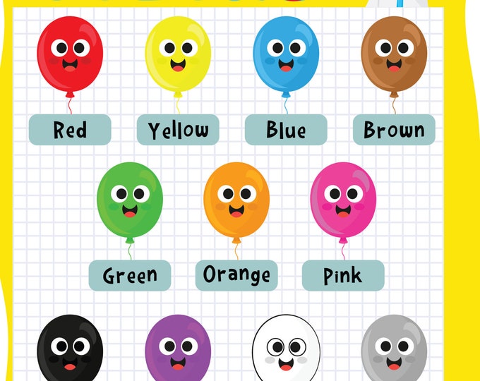 Educational Posters Charts for Toddlers Kids Preschoolers Kindergarten ...