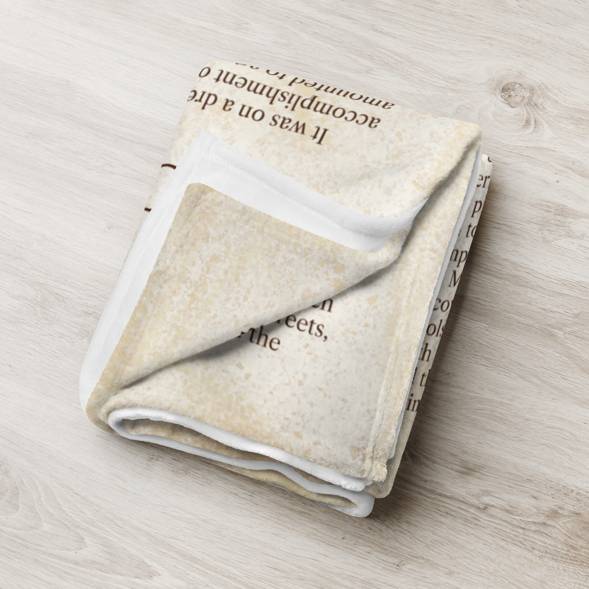 Frankenstein Book Pages Throw Blanket With Real Text From Mary ...