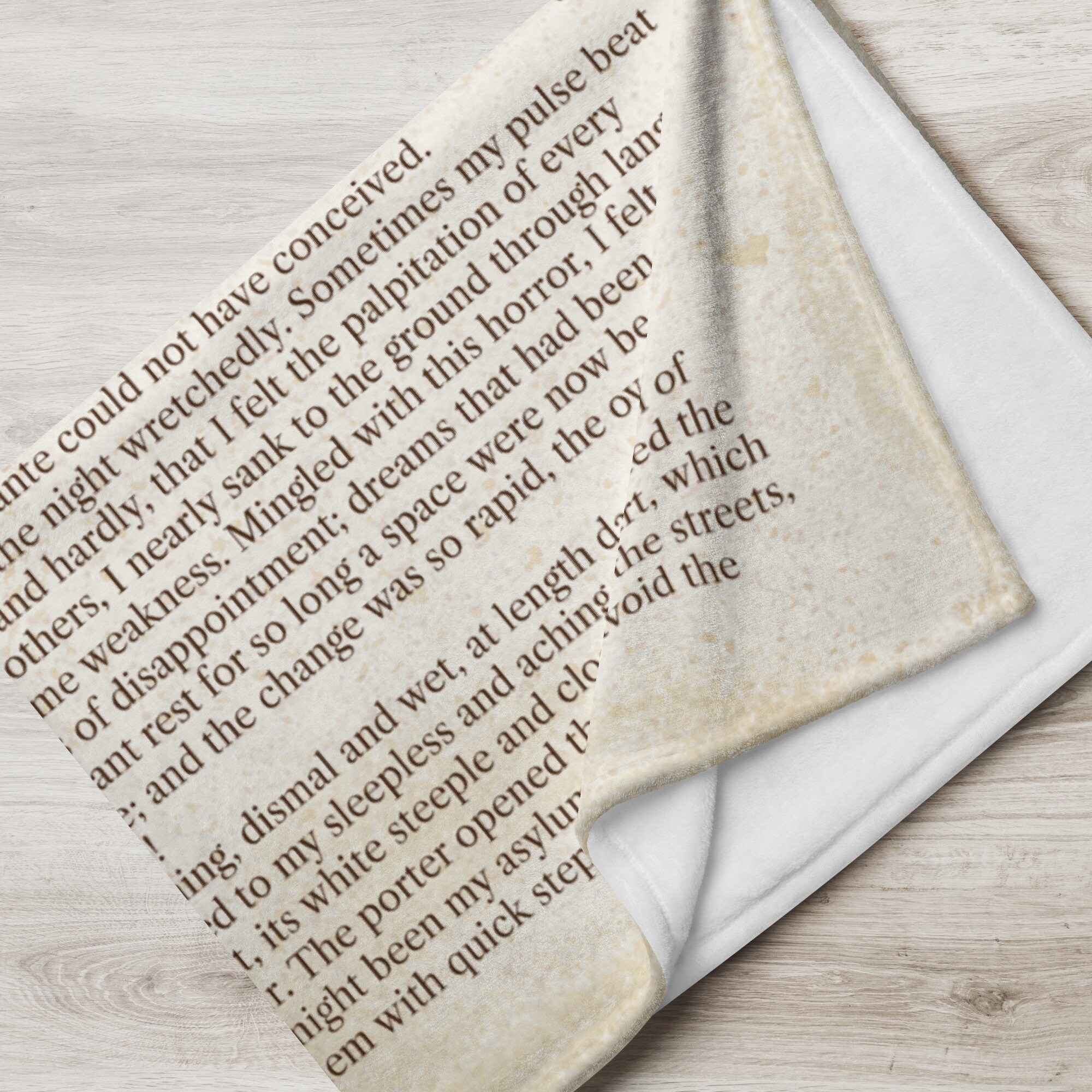 Frankenstein Book Pages Throw Blanket With Real Text From Mary ...